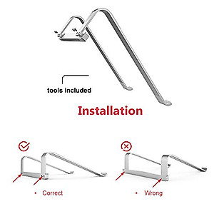 SKYZONAL Laptop Stand Aluminum Ventilated Stand Ergonomic Riser (Silver)