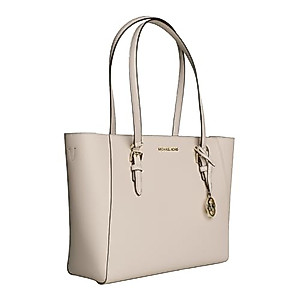 Michael Kors Charlotte Large 3-in-1 Tote Crossbody Handbag Leather (Light Cream)