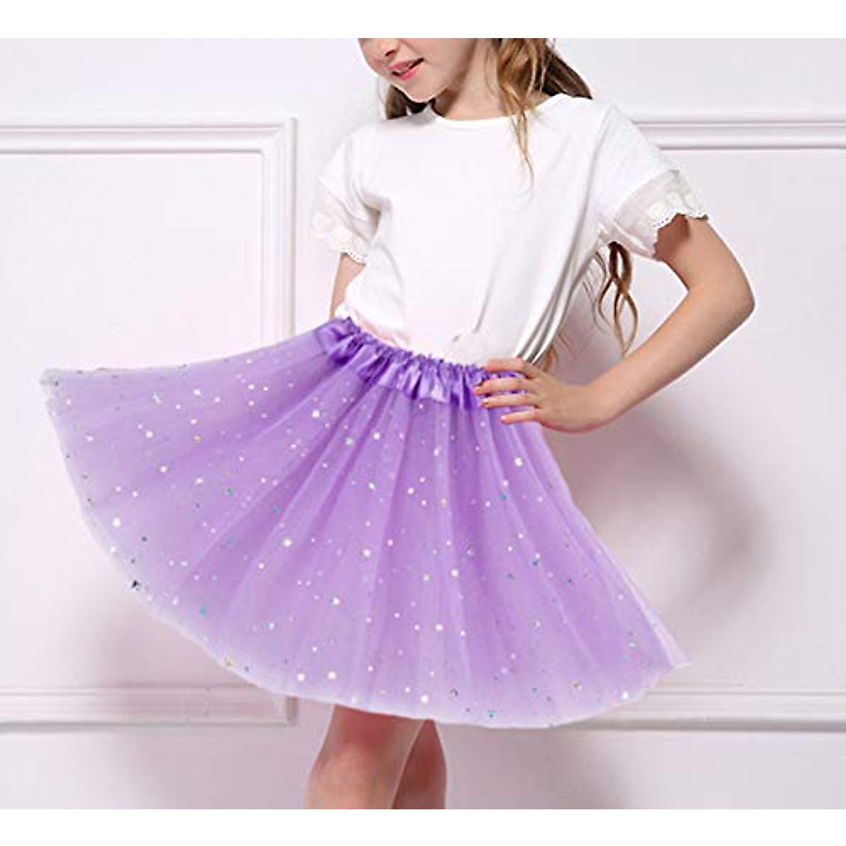 10Pcs Girls Princess Dress up Accessories Tutu Skirt Princess Tiara Crown Set Princess Party Decorations Gifts Party Favors Costume for Girls