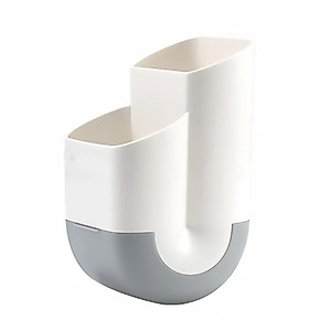 SOLUSTRE Hanging Utensil Wall Mount Utensil Drying Rack Plastic Utensil Holder Silverware Organizer Flatware Spoon Fork Storage Basket Kitchen Cutlery Drainer