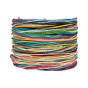 Pura Vida Bracelets Pack Friendship Bracelet Pack - Set of 10 Stackable Bracelets for Women, Handmade Bracelets & Cute Bracelets for Teen Girls, Beach Accessories for Teens - 10 String Bracelets