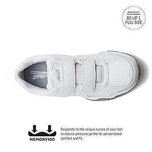 Avia Avi-Union II Strap Non Slip Shoes for Women – Comfort Safety Shoes for Work, Nursing, Restaurants, & Walking – White/Chrome Silver, 7 Wide