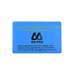 Outus 4 Pack Plastic Reading Magnifier Lens Credit Card Size Magnifier Wallet Pocket Lens Firestarter (300% Magnifier Lens)