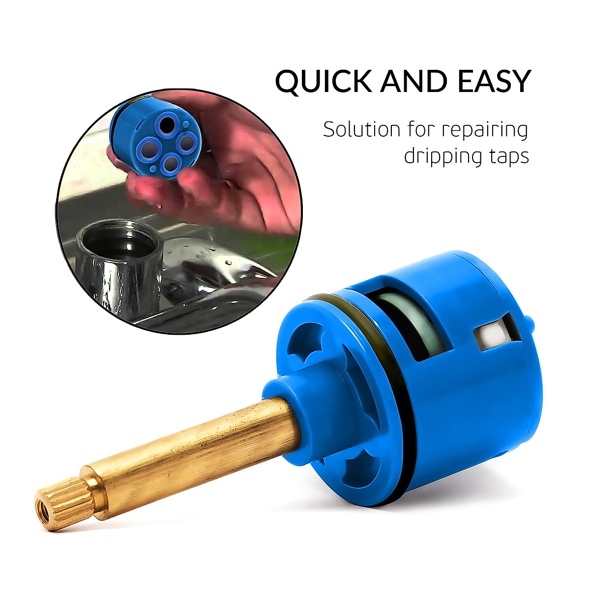 AlexL Brass Shower Cartridge Shower Faucet Cartridge Replacement Ceramic Cartridge 4 Way Panel Diverter Cartridge D 37mm L 1.77in 45mm