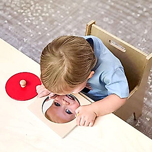Familiar Faces Toys Montessori Mirror Peekaboo Knob Puzzle