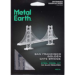 Fascinations Metal Earth San Francisco Golden Gate Bridge 3D Metal Model Kit