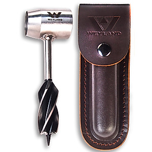 WEYLAND Bushcraft Settlers Tool Survival Hand Auger Wrench - Bush Craft Gear and Equipment Scotch Eye Wood Drill Peg and Manual Hole Maker Multitool for Camping, Bushcrafting and Outdoor Backpacking