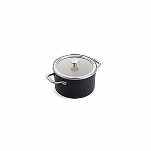 KitchenAid Steel Core Enamel 20 cm/3.7 Litre Casserole with Lid, German Engineered Enamel, Induction, Oven Safe, Matte Black