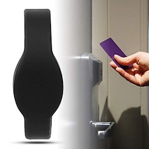 RFID Card Reader, Contactless RFID Proximity Smart Card, RFID Wristband Silicone Bracelet Waterproof IC Card for Swimming Pool Sauna Room (10pcs)(Black)