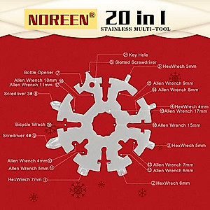 Snowflake Multitool Christmas Gifts for Men Stocking Stuffers, Cool Tools and Gadgets for Men Birthday Gifts for Boyfriend, Husband, Grandpa, Unique Christmas Gifts, White Elephant Gifts for Adults