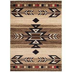 Rustic Lodge, Southwestern 8x10 Area Rug, 7'10"x9'10" Multi 7611