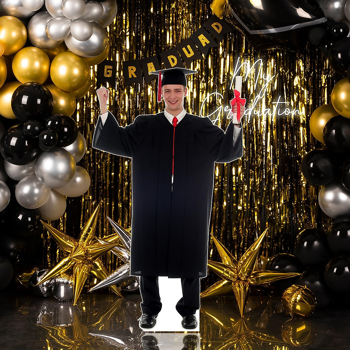 Custom Life Size Cardboard Cutout | Personalized High Resolution Stand Up | Upload Your Own Photo - Perfect for Wedding, Graduation, Birthday, etc 1-6 ft