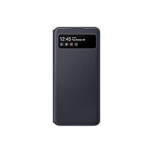 Samsung Galaxy A42 5G S View Wallet Cover, Smart Sensor, Hidden Pockets, Full Protection, Sleek Design, Black