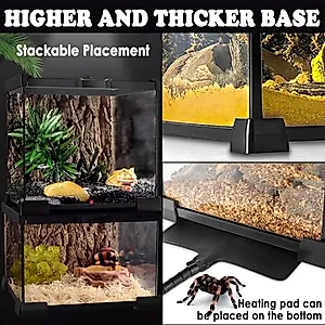 BNOSDM Reptile Tank,8" x 8" x 6" Mini Reptiles Terrarium,Full View Young Lizard Glass Tank,Small Amphibians Habitat Enclosure Cage for Tarantula,Frog,Hermit Crab,Isopods,Insects Breeding Box