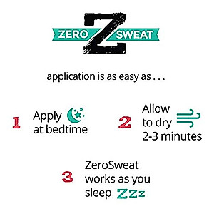 ZeroSweat Antiperspirant Deodorant | Clinical Strength Hyperhidrosis Treatment - Reduces Armpit Sweat 1.2 Fl.Oz (1 Pack)