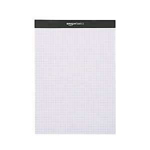 Amazon Basics Quad-Ruled Graph Paper Pad - Pack of 2, 8.5 Inch x 11.75 Inch