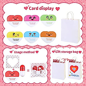 DOBKDTUYS 28pack Valentines Cards for Kids Classroom With Retractable Vitamin Pens, Funny Pens Valentines Day Gifts Exchange Gifts for Kids Classroom Party Favors Carnival Prizes Stocking Stuffers