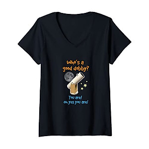 Womens A Good Dobsonian Telescope Astronomy V-Neck T-Shirt