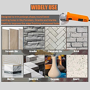 BeQell Diamond Beveling Chamfer Bit,2 Inch 50mm x 5/8-11 Thread Diamond Finger Milling Bits for Enlarging,Trimming Bevelling The Exsiting Holes in Tile Marble Granite Ceramic Countersink Drill Bits