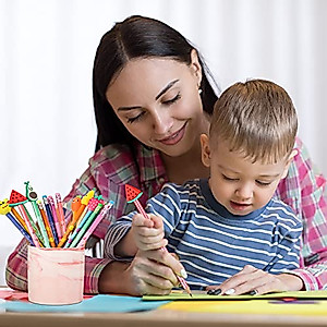 42 Pieces Scented Pencils Fun Pencil with Eraser Cartoon Pencil Toppers Fruit Pencil Toppers with Pencil Toppers Lovely Wood Pencil with Fruit Element Graphite Pencil