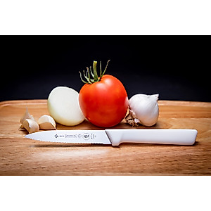 Mundial SCW0547-4E - 4 in Serrated Paring Knife, Set of 3 with White Handle