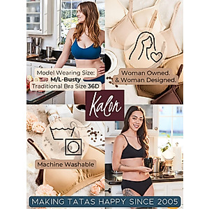 Kalon Women’s 4 Pack Demi Padded Bralette Wireless Comfortable Bra (M/L, Winter)