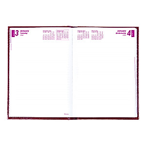 Brownline 2023 Traditional Daily/Monthly Planner, Untimed Journal, 12 Months, January to December, Perfect Binding, 8.25" x 5.75", Bright Red (CB389.RED-23)
