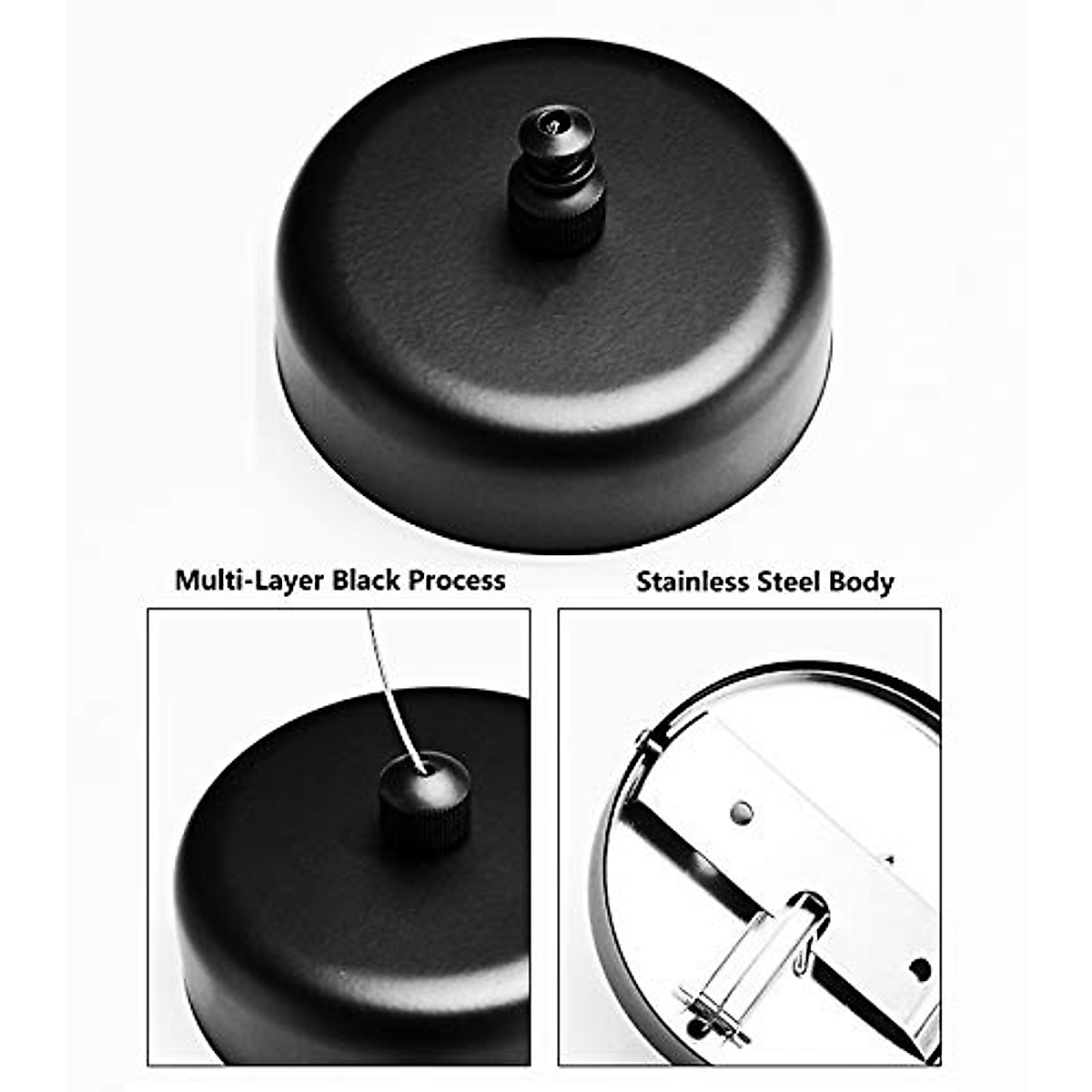 Kilimazart Retractable and Adjustable Washing Line Clothesline 9.2 Feet (Black)