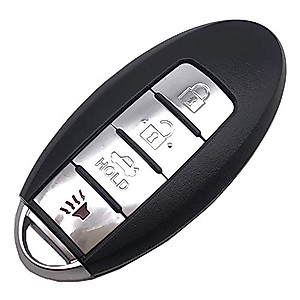 Smart Key Fob Case Shell Fit for Nissan Altima Maxima Murano Infiniti KR55WK48903 4 Buttons Replacement Keyless Entry Remote Car Key Housing Casing Outer Cover with Uncut Blade Blank & Keyring (1)