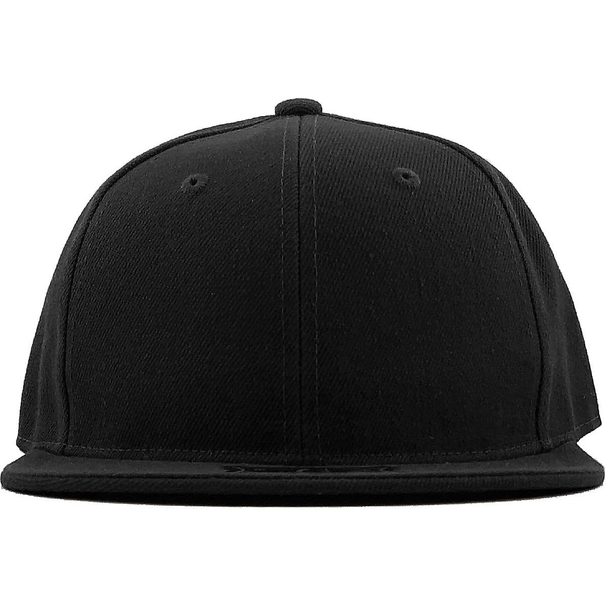 KNW-2364 BLK (7 3/8) The Real Original Fitted Flat-Bill Hats True-Fit, 9 Sizes & 20 Colors