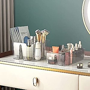 Plastic Cosmetic Storage Organizer Box Containers, VALINK Makeup Organizer for Bathroom, Bedroom and Vanity Countertops