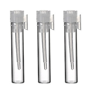 Grand Parfums 1ml Glass Perfume Sample Vials for Essential Oil Bottles (Vials/Caps) (25 Vials) Made in USA