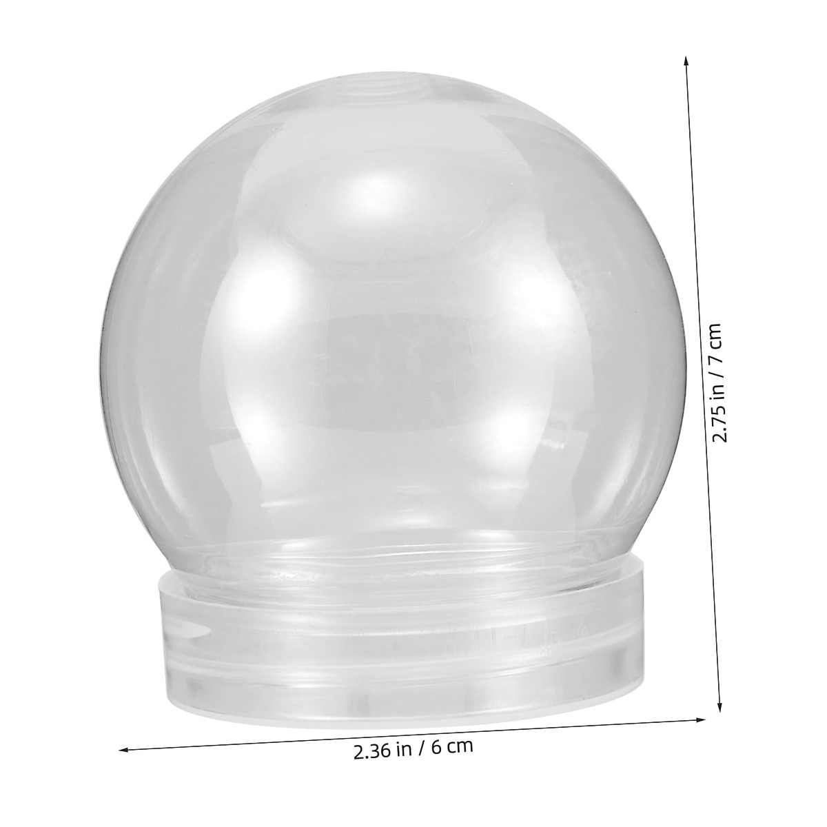 Plastic Snow Globe 10pcs DIY Snow Globe Water Globe Clear Plastic Ball with Screw Off Cap Fillable Water Globe Cookies Candy Jar for DIY Crafts Christmas Home Decoration