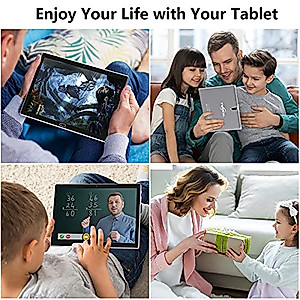 Tablet 10.1'' Android 11 Tablet 2023 Latest Update 4G Phone Tablet 64GB + 4GB Storage Octa-Core Processor, 13MP Camera, Dual SIM Card Slot, 128GB Expand Support, GPS, WiFi, Bluetooth, 1080P HD (Gray)