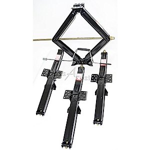 4-24in. 5000 lb RV Scissor Leveling Jacks with Handle Trailer Heavy Duty