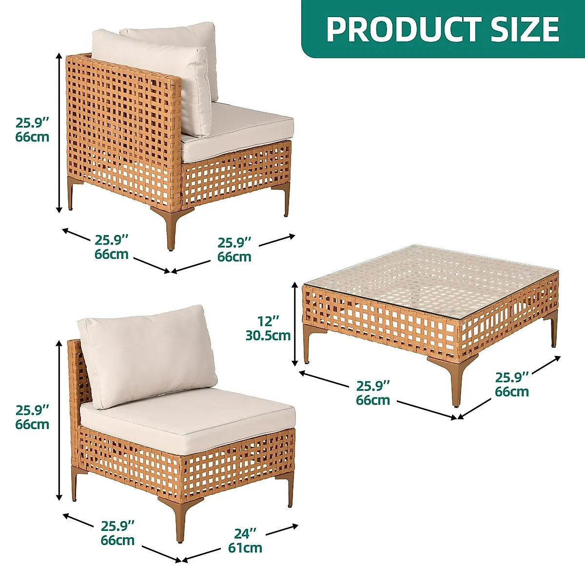 YITAHOME 7-Piece Patio Furniture Set, All-Weather PE Wicker Patio Conversation Set for Backyard Deck Poolside Porch, Outdoor Sectional Sofa with Coffee Table & Soft Cushions