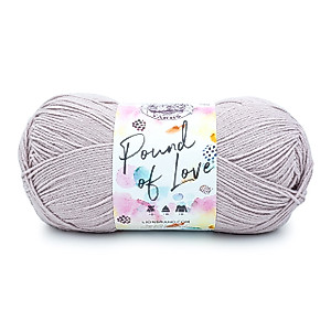 Lion Brand Yarn Pound of Love, Value Yarn, Large Yarn for Knitting and Crocheting, Craft Yarn, Quartz