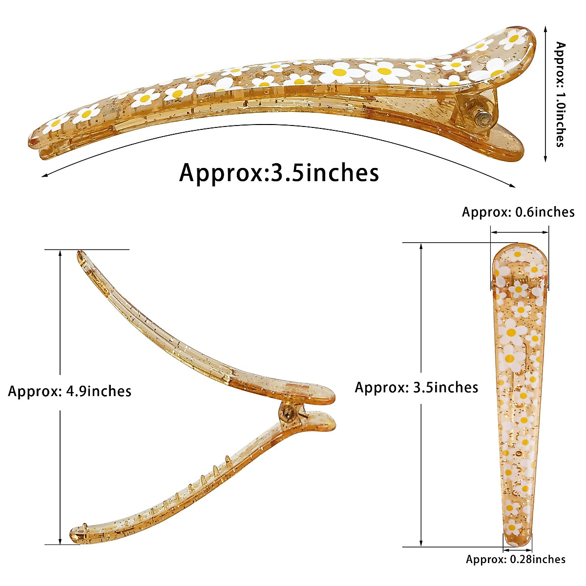 Ayesha 16 Pcs Hair Clips for Styling Sectioning Alligator Hair Clips for Salon Plastic Duck Billed Hair Clips Hair Styling Accessories for Women Girls Styling Designer Barber