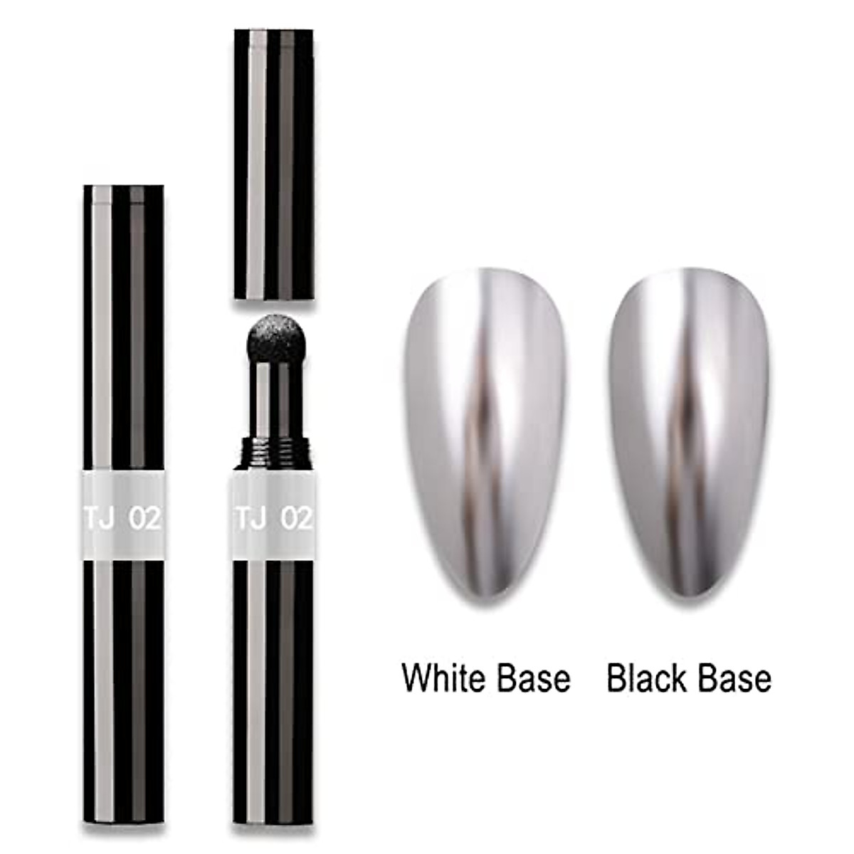 RoseFlower 12 Colors/Set Chrome Nail Powder Pen Holographic Nails Powder with Mirror Effect, Manicure Cushion, Neon Holographic Metallic Luster Powder Aurora Effect Pigment Glitter Fine Nail Art