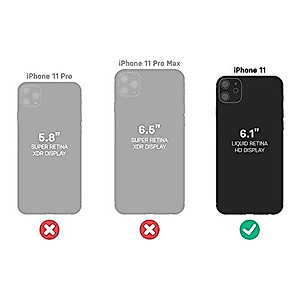 OtterBox iPhone 11 Symmetry Series Case - BLACK, ultra-sleek, wireless charging compatible, raised edges protect camera & screen