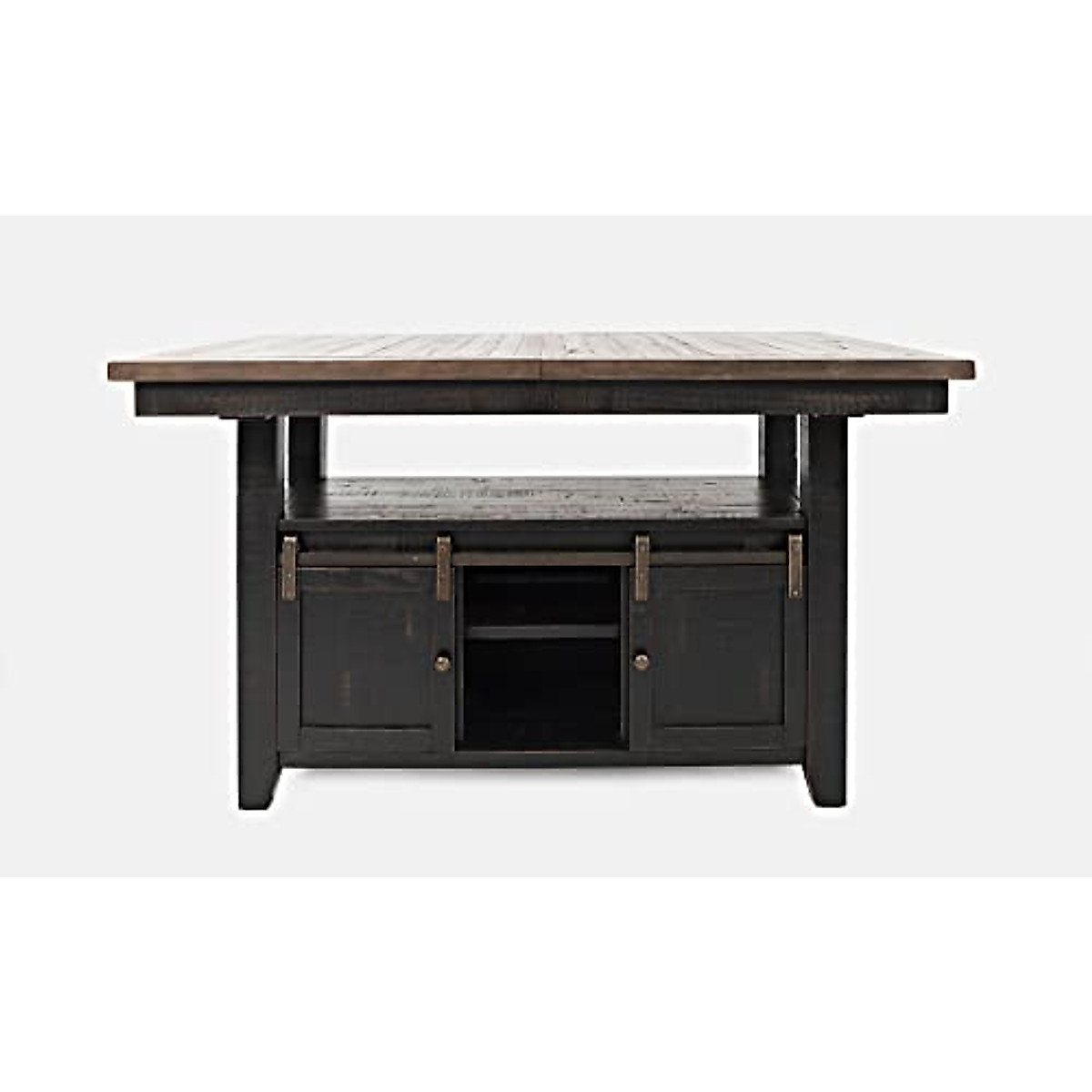Jofran Madison County Storage Extension Dining Table, 72', Vintage Black