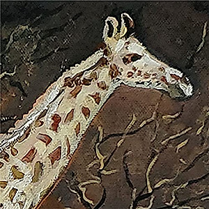 Long Stride - African Giraffe by Internationally Renowned Painter Yary Dluhos