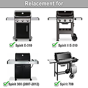 SHINESTAR Porcelain-Enameled Grates Replacement for Weber Spirit 300 Series, E-310/330, Genesis Silver/Gold B & C, 17.4 x 11.8 Inch, 2-Pack