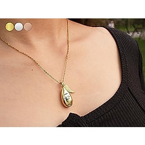 AX Minimalist Personalized Teardrop Urn Necklace For Dog Ashes, Rainbow Bridge Dog Necklace, Memorial Gifts, Rainbow Bridge Sympathy Gift (UNL-S23)