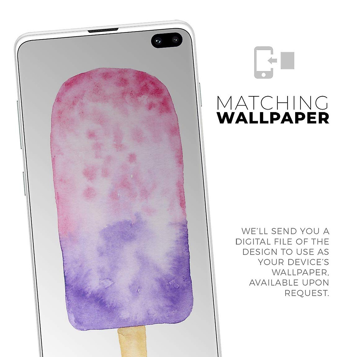 DesignSkinz Summer Mode Ice Cream v10 Protective Vinyl Decal Wrap Skin Cover Compatible with The Samsung Galaxy S20 (Screen Trim & Back Glass Skin)