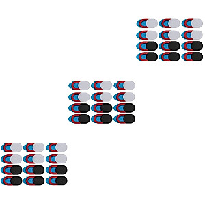 SOLUSTRE 36 Pcs Camera Cover Camera Privacy Protector Camera Privacy Cover Webcam Shield Webcam Slide Blocker Webcam Cover Slide Phone Webcam Cover Webcam Covers Metal White Abs Cover Plate