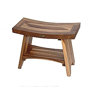 EcoDecors 24 inch Teak Shower Bench - Teak Bench for Shower - Teak Bench - Shower Teak Bench - Teak Wood Shower Bench - Teak Shower Stool - Teak Bench Shower - Teak Shower Bench for Inside Shower