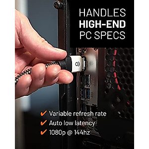 ECHOGEAR HDMI Cables - 8 Foot Certified Ultra High Speed Cable with Flexible Braided Jacket - Get 4k @ 120Hz On PS5 & Xbox Series X - Supports 8k, HDR, eArc, Dolby Vision, & More