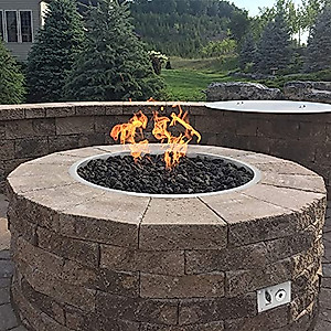 Stanbroil 19 inch Round Drop-in Fire Pit Pan with Spark Ignition Kit Natural Gas Version, Rated for up to 92,000 BTU’s