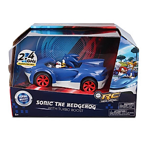 NKOK Team Sonic Racing 2.4GHz Radio Control Toy Car with Turbo Boost - Sonic The Hedgehog 601, Features Working Lights, Adjustable Front Wheel Alignment, Super Fun and Easy, Ages 6 and up
